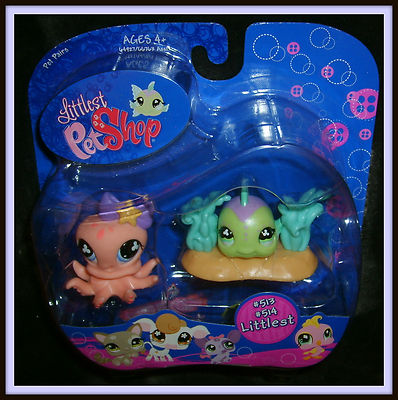 Littlest Pet Shop Pet Pairs #513 #514 Littlest Fish & Octopus NIP | eBay