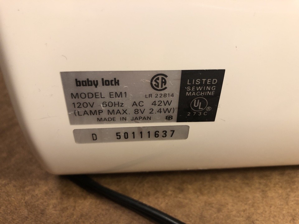 Baby Lock Espree EM1 Embroidery Machine | eBay