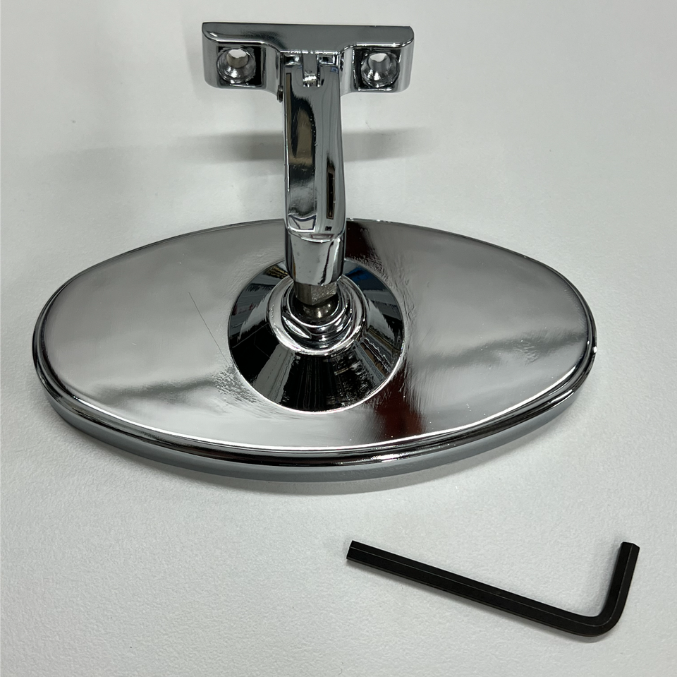 Oval Chrome Rearview Mirror (5 3/16" x 2 9/16") for Hot Rods and Street ...