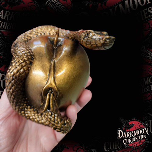 Original Sin Sculpture – Eve, Apple & Snake – HandPainted Erotic ...