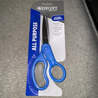 Westcott Preferred Line Stainless Steel Scissors 7" Long Blue 43217 | eBay