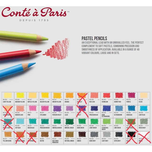 Conte a Paris pastel pencil set 39 Count | eBay