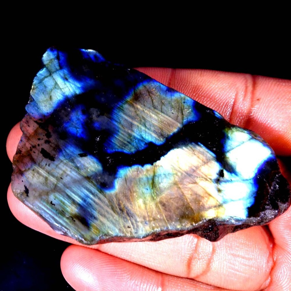 Natural Labradorite Slab Royal Flashing Rock Polished Minerals For ...