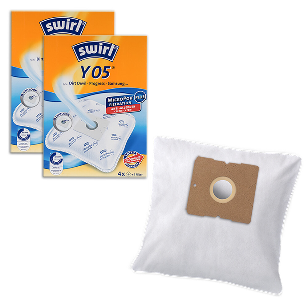 8 Staubbeutel Swirl Y05 oder 30 Staubbeutel Hausmarke kompatibel zu ...