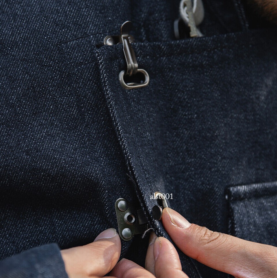 Swedish Motorcycle Jacket Men's Denim Jacket Vintage Casual Coat Work ...