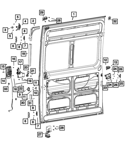 Genuine Mopar Sliding Door Latch Right 68226178AI | eBay