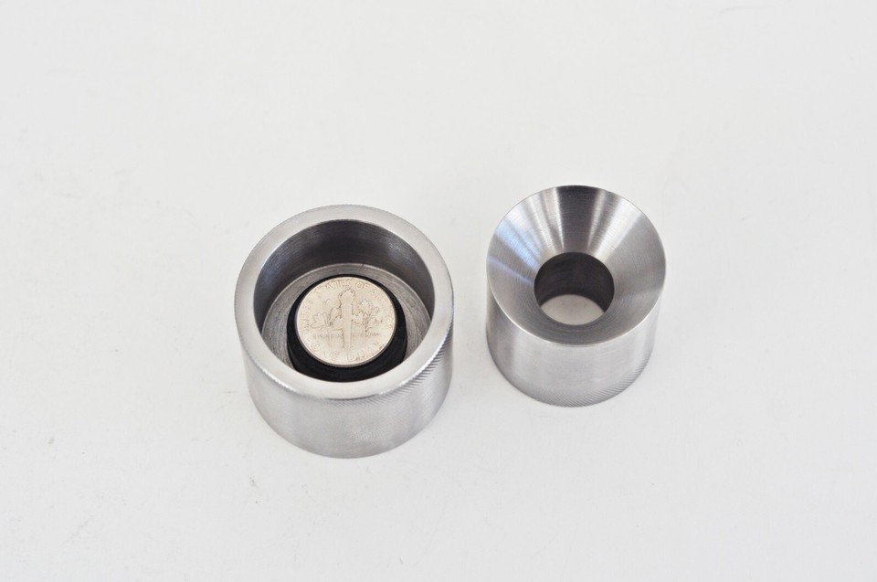 1/2" 7/16" 2/5" Self-centering Coin Ring Punch Tool Auto CENTER Hole ...