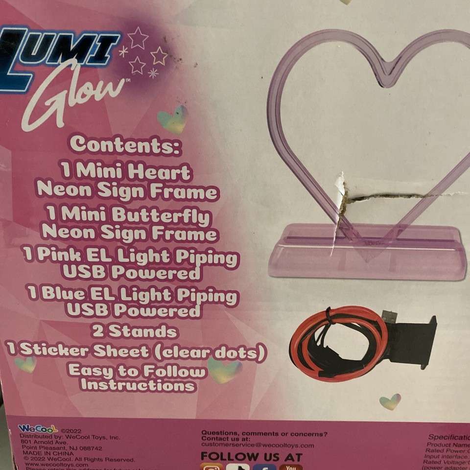 NEU We Cool iLY Do-it-Yourself Mini Neon Schilder Kit, Aktivität Könige ...