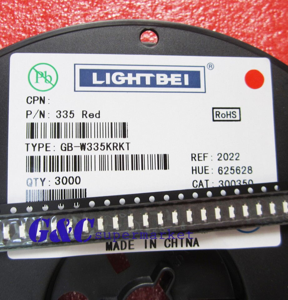 100PCS SMD SMT LED 335 Red Colour Super bright LED lamp Bulb GOOD ...
