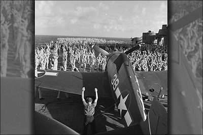 Poster, Many Sizes; Crew Of Uss Yorktown (Cv-10), Performs Morning ...