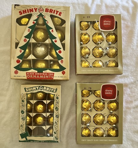 Lot Of Vintage Glass Ornaments Shiny Brite Original Boxes | eBay