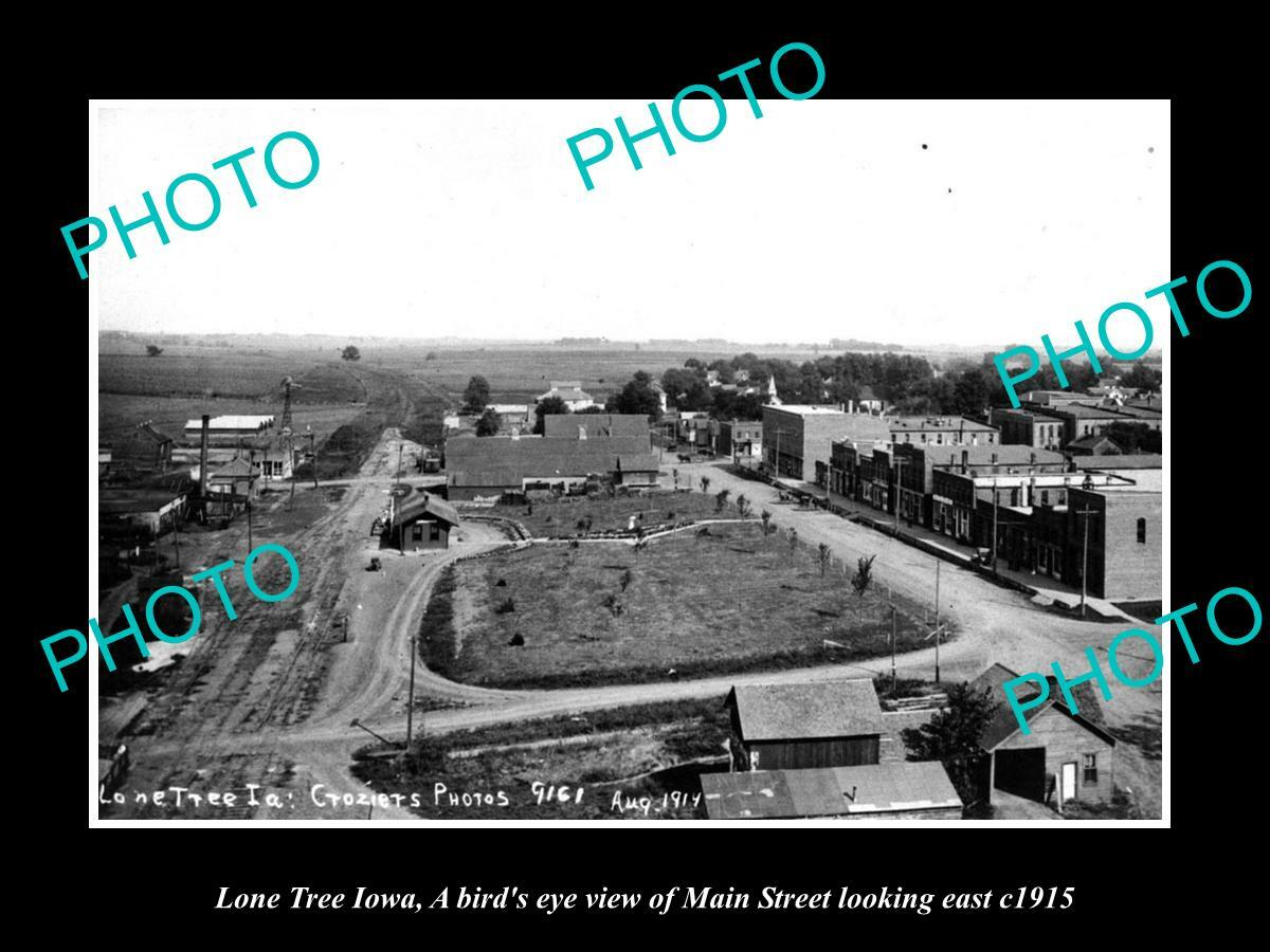 OLD 8x6 HISTORIC PHOTO OF LONE TREE IOWA VIEW OF THE TOWNSHIP c1915 | eBay