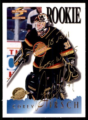 1995-96 Summit Hand Signed 'To Josh' Corey Hirsch Auto Vancouver ...