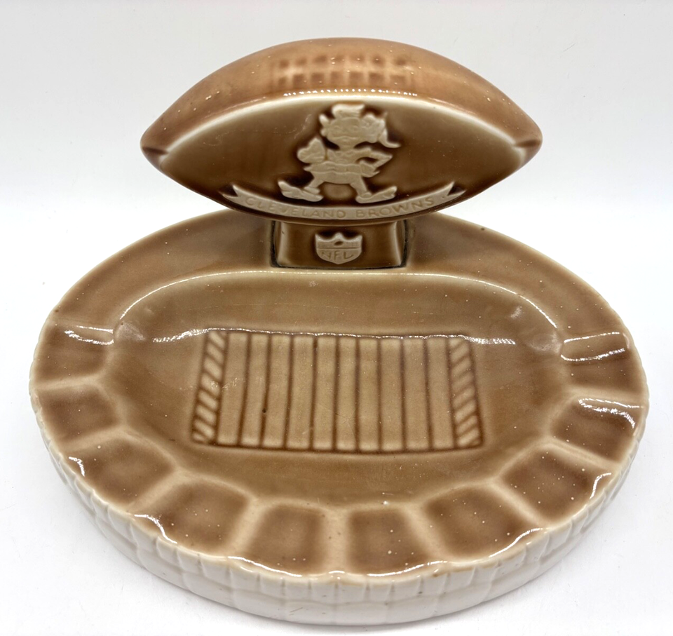 Cleveland Browns Vintage 1960 Weico Ashtray Dish NFL Football Brownie ...
