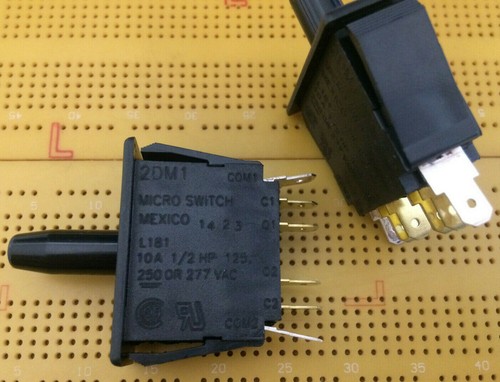 10A DPDT Door Microswitch Bullet Plunger Interlock Honeywell 2DM1 Multi ...