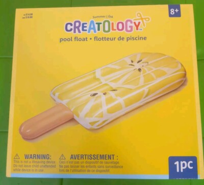 New Inflatable Pool Float Yellow Popsicle Shape Creatology | eBay