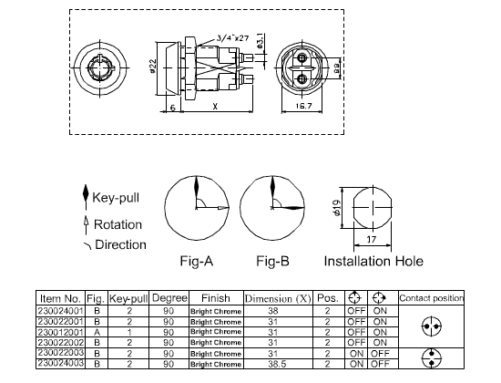 APEM A018301 | Keylock Switches | IBS Electronics