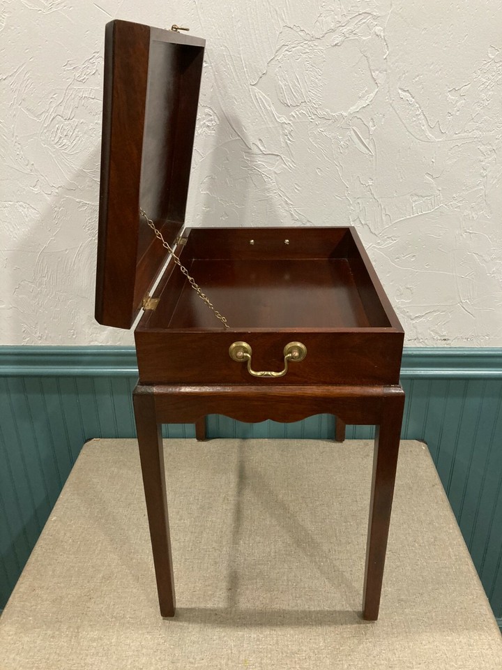 Antique Madison Square Hepplewhite Mahogany w/ Inlay Side Table | eBay