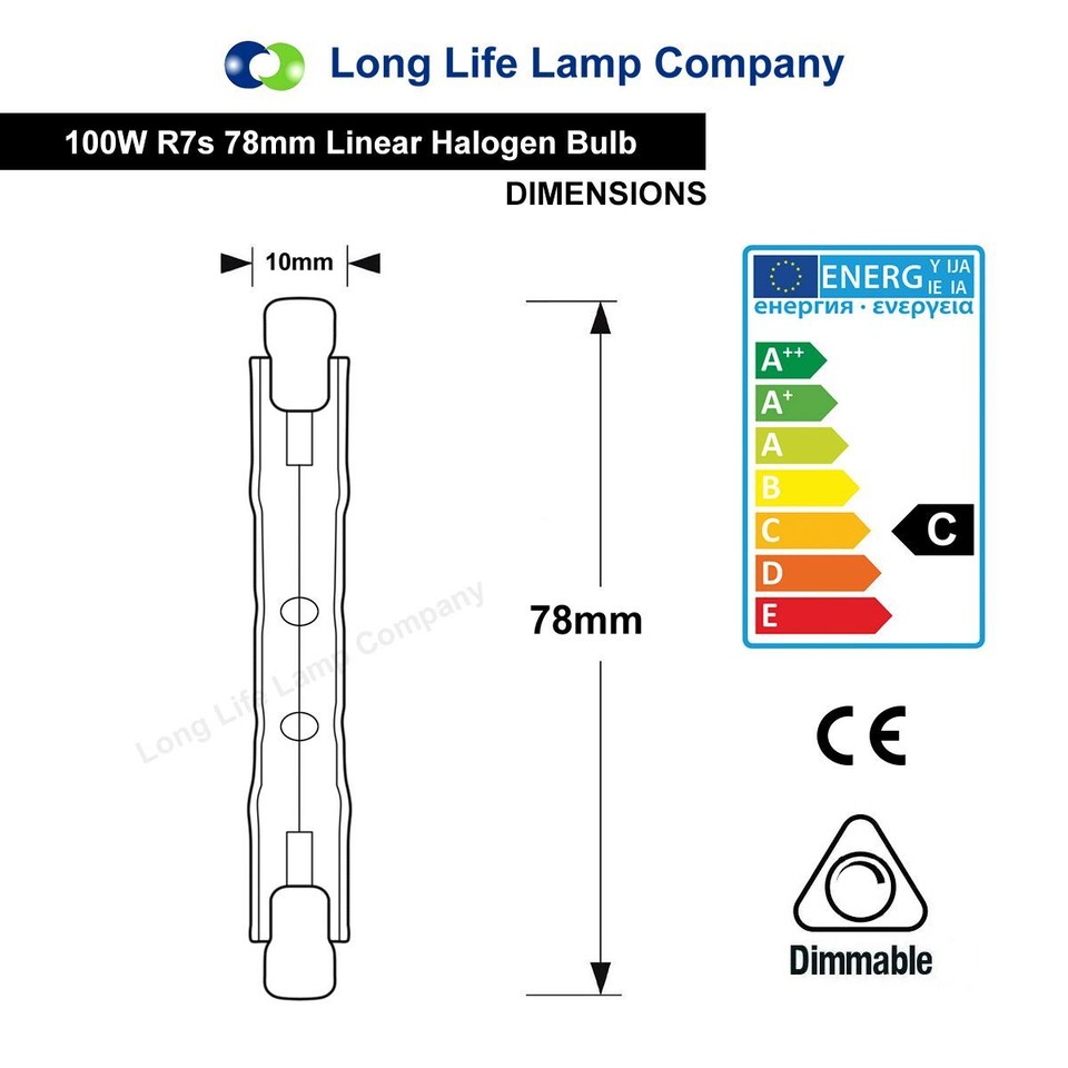 Halogen Linear Security light Bulb R7s J78 - 80w or 120w | eBay UK