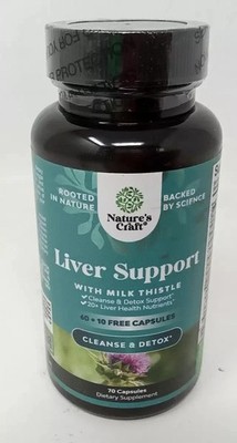 Nature's Craft - Liver Support w/ Milk Thistle - 70 Caps - BB: 5/27 | eBay