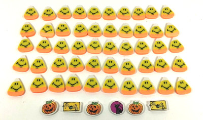 Mini Candy Corn Pumpkin Halloween Erasers Trick Or Treat Party Fillers ...