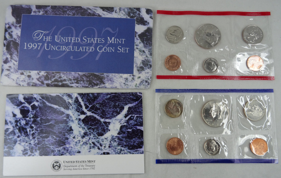 1990-1998 Lot of 9 US Mint Sets 90 Coins OGP Original Envelope COA ...