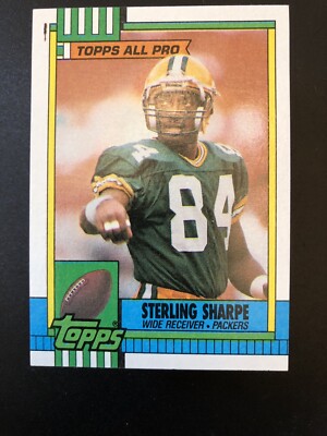 1990 TOPPS STERLING SHARPE #140 GREEN BAY PACKERS FOOTBALL CARD All-PRO ...
