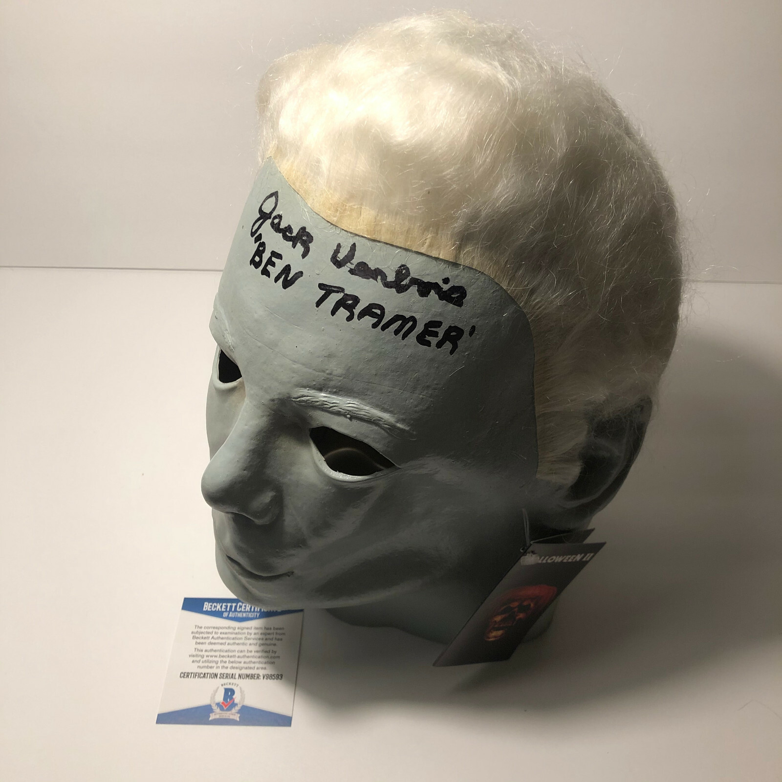 Jack Verbois Signed Michael Myers Mask Halloween 2 Ben Tramer with ...