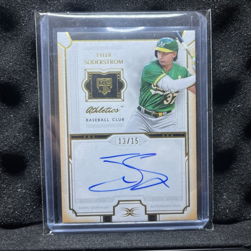 2024 Topps Definitive TYLER SODERSTROM ROOKIE AUTO /15 RC Autograph A's ...