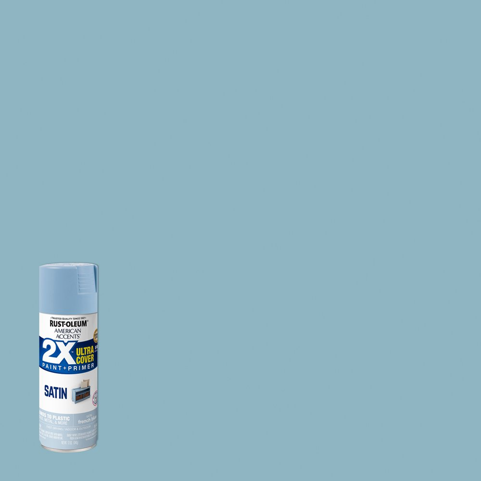 Multi-Surface 2X Ultra Cover Satin French Blue Spray Paint In/Outdoor ...