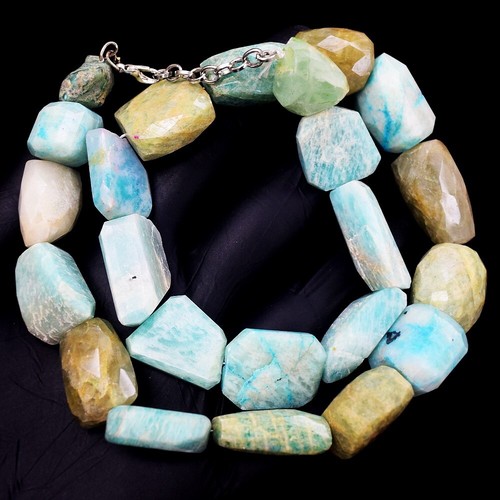 Amazonite Huge Size Amazing Cut 764.00 Cts Beaded Necklace VK 04 E596 ...