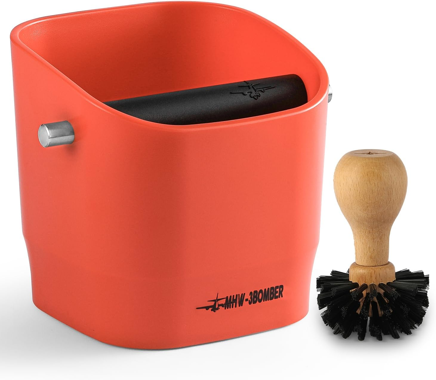 Espresso Knock Box Coffee Puck Knock Box with Portafilter Cleaning ...