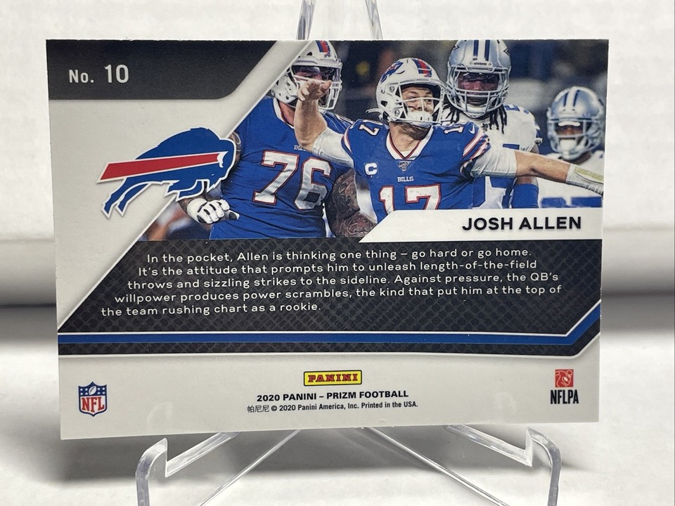 JOSH ALLEN 2020 PANINI PRIZM GO HARD OR GO HOME INSERT CARD! BUFFALO ...
