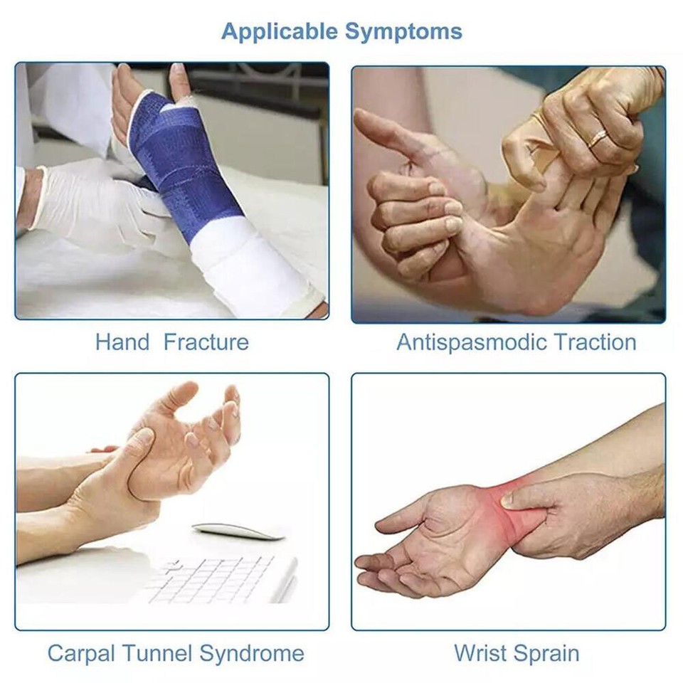 1Pair Resting Hand Splint Stroke Hand Splint Adjustable for Sprain ...