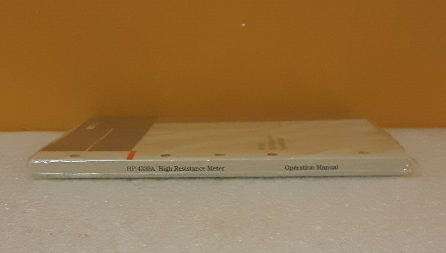 HP 04339-90000 4339A High Resistance Meter Operation Manual | eBay