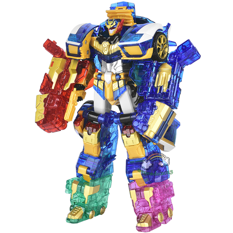 METAL CARDBOT ULTIMATE BLUE COP Titan Transformed Robot Action Figure ...