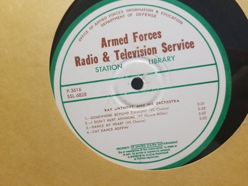 Ray Anthony , Mary Kaye Trio 16 " radio transcription AFR&TS | eBay