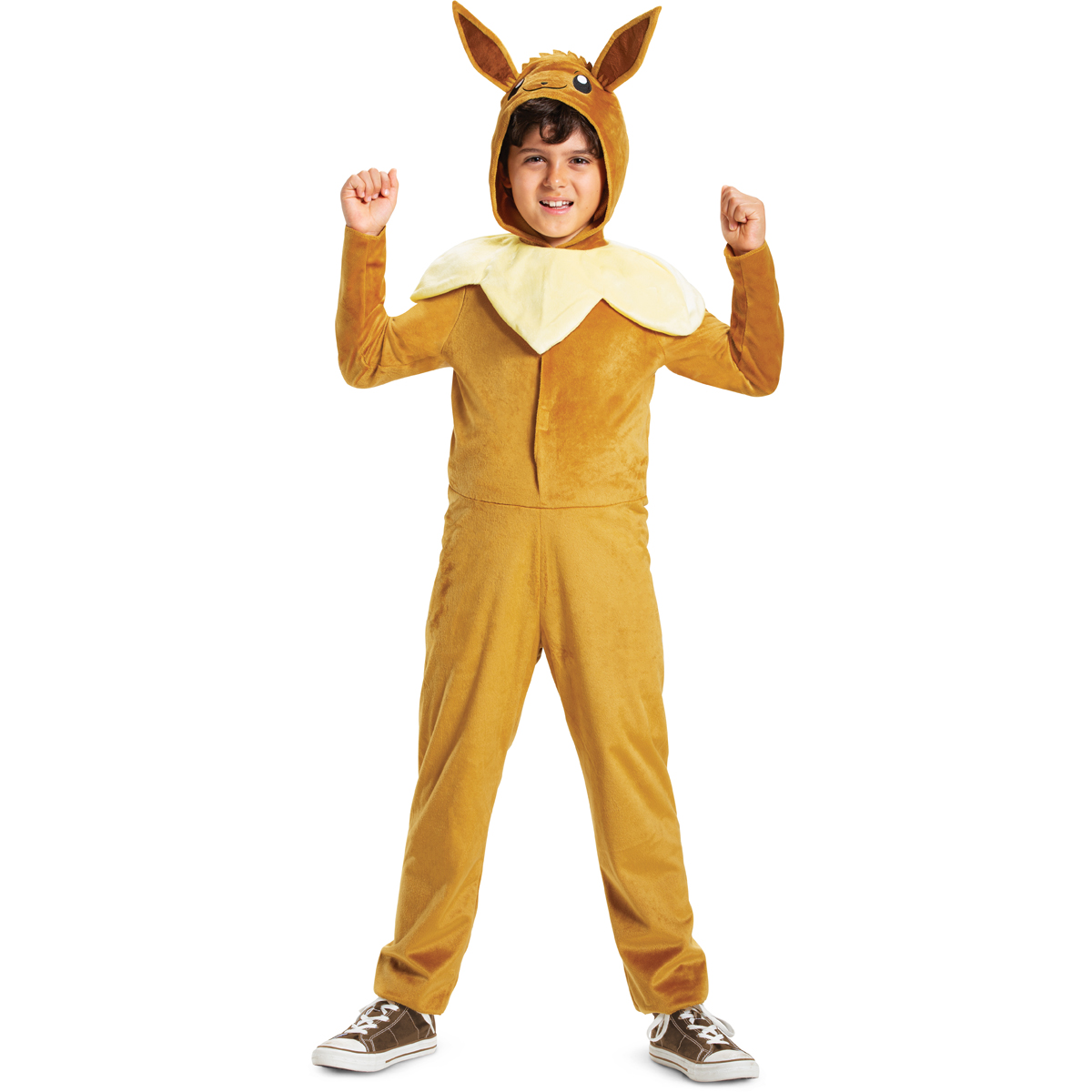 New Pokemon Eevee Child Size Small Costume Jumpsuit Plush Brown Cute ...