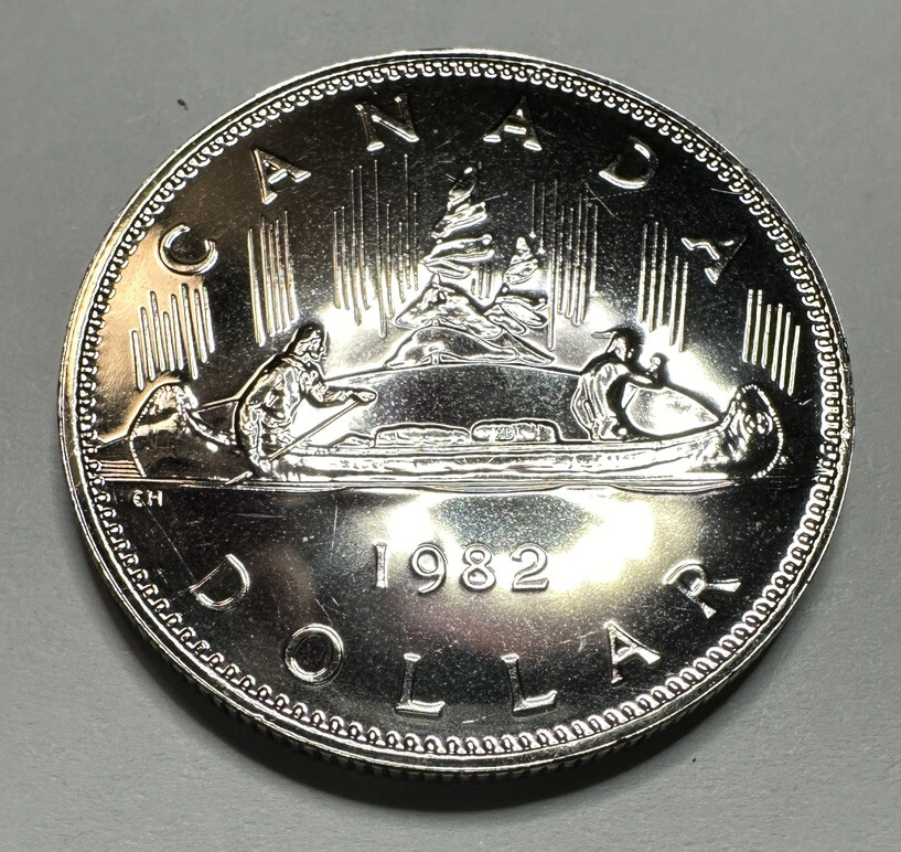 1982 Canadian Dollar Proof Like Coin from Mint Set. Uncirculated ...