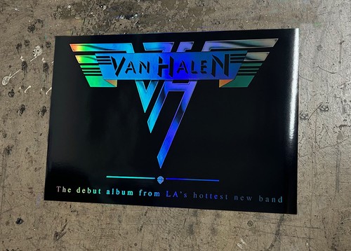 VAN HALEN 1978 debut era holographic color changing awesome 24"x16 ...