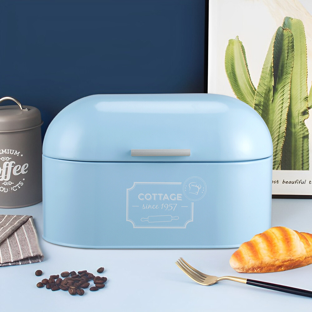 Multi-purpose Extra Large Metal Bread Bin Storage Loaf Kitchen Counter ...