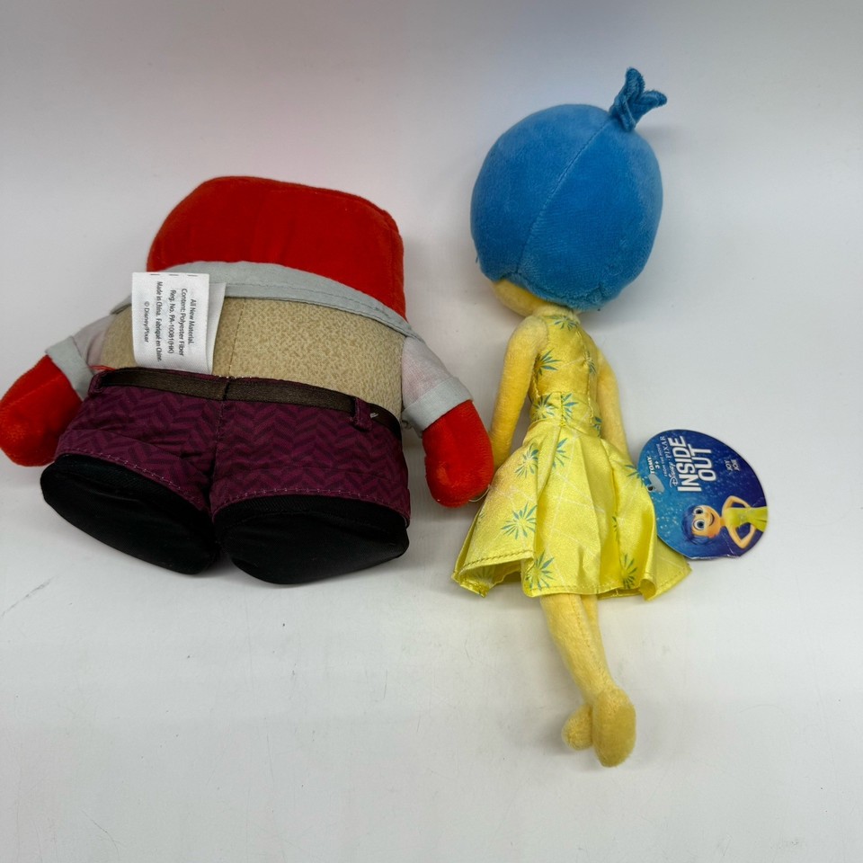 Disney Inside Out Pixar Joy & Anger Plushes Lot Of 2 Toys | eBay