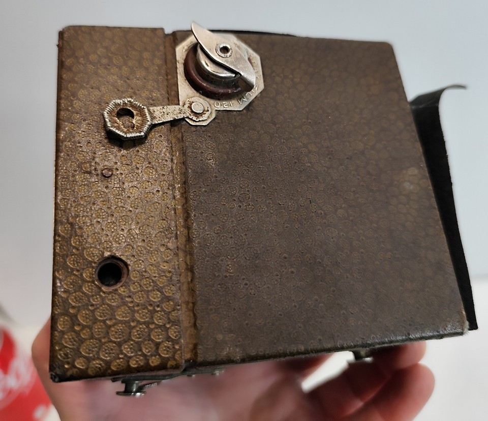 RARE US BOX CAMERA ART DECO BROWN EASTMAN KODAK BROWNIE BEAU DOUBLET ...