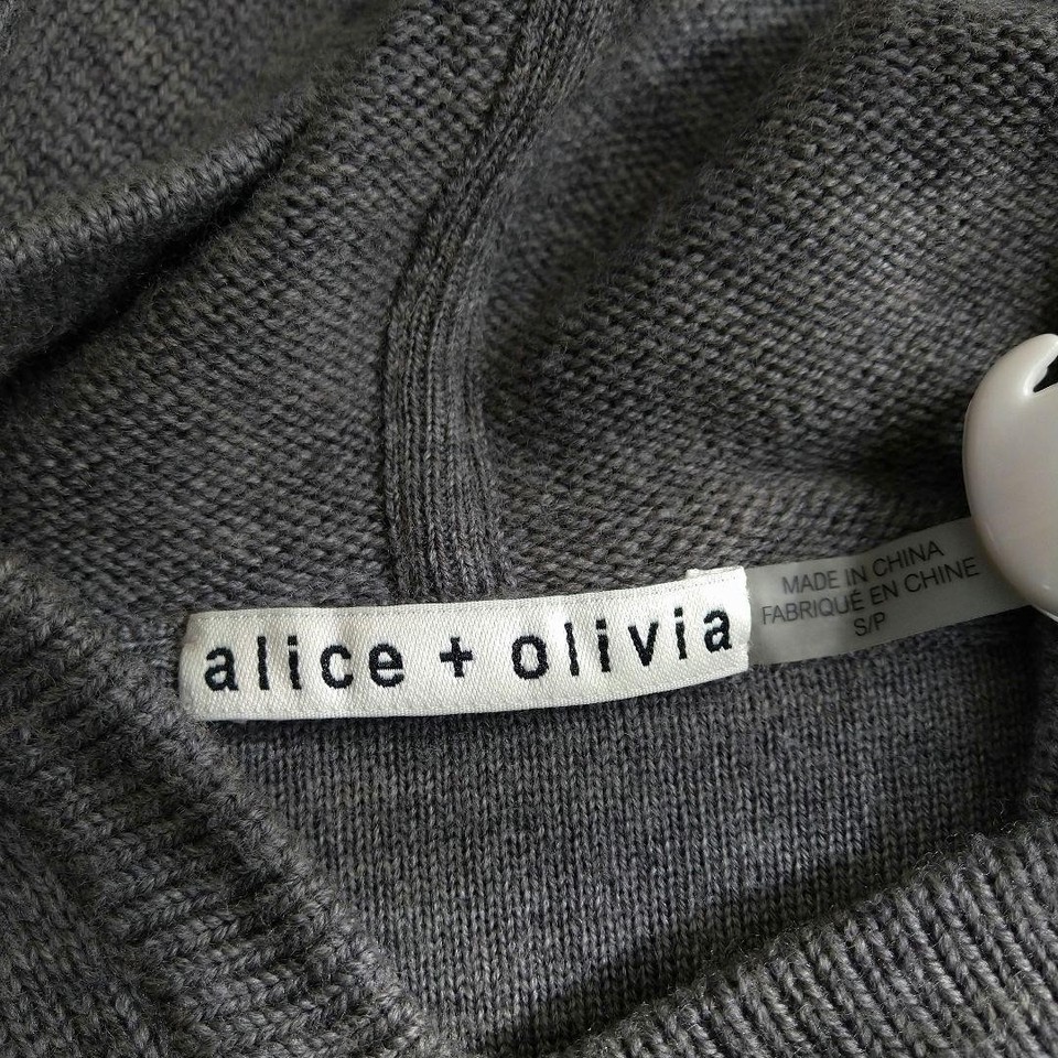 alice+olivia Gray Hooded Knit Dress Tunic S Sunglasses Lips Design ...