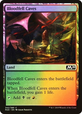 MTG FOIL Bloodfell Caves - Core Set 2020 #242 | eBay