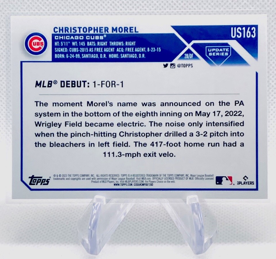 2023 Topps Update Christopher Morel Rookie Debut Rookie Card #US163 ...
