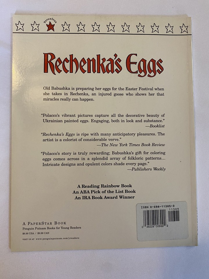 Rechenka's Eggs Paperback Kids Book Award Winner Painted Eggs Patricia ...