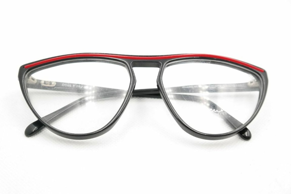 Vintage Brendel D145 Black-Red Oval Glasses Frame NOS | eBay