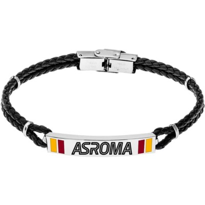 Herren Armband AS ROMA B-RB001UCN Leder Schwarz OFFICIAL | eBay.de