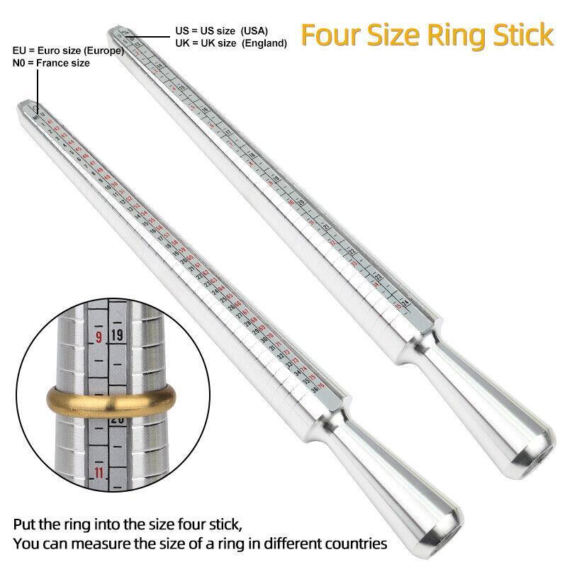 4pcs/Set Ring Stick Finger Size Measurement Correction Adjustment ...